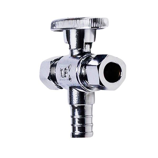 PLUMBFLEX 1/2 in. PEX x 3/8 in. COMP x 3/8 in. COMP Water Supply Stop ...