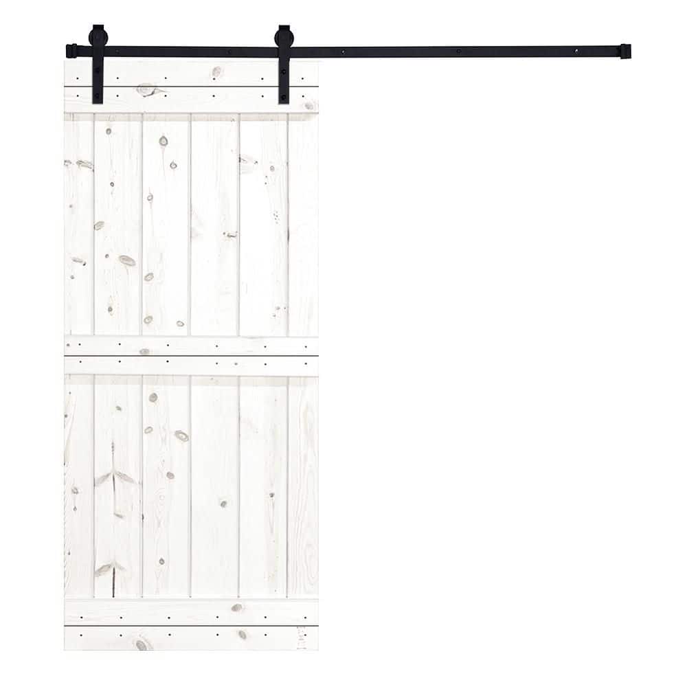 AIOPOP HOME AIOPOP Mid-Bar Series 30 in. x 84 in. White Stained Knotty ...