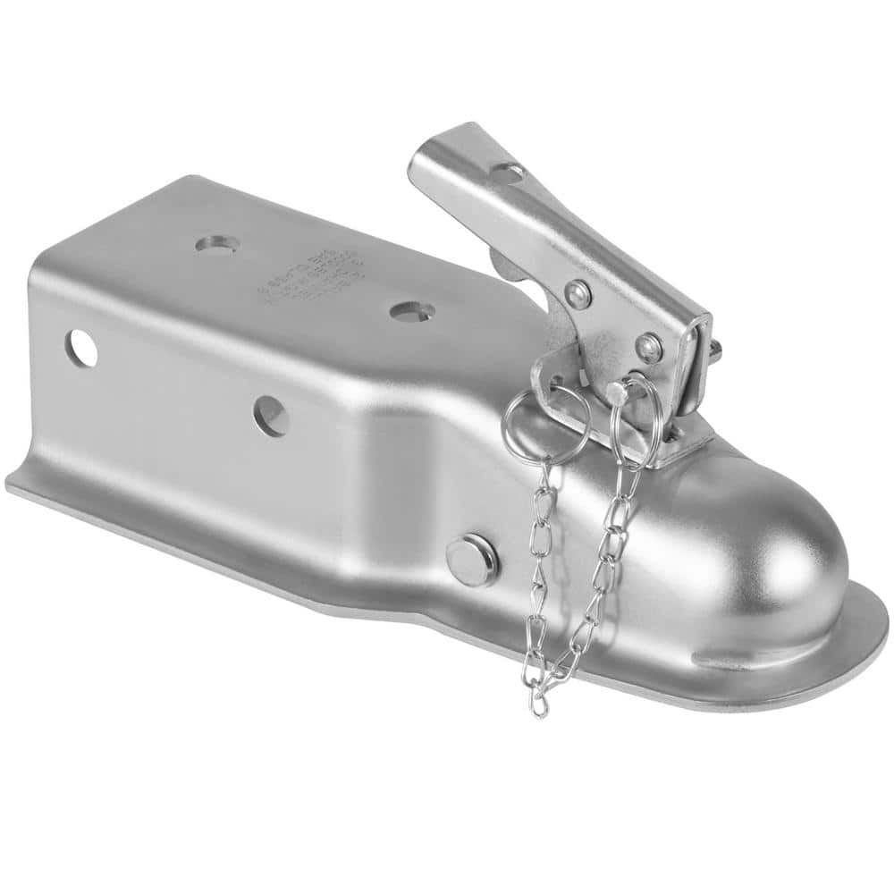 SKYSHALO Straight Trailer Coupler, for 2 in. Hitch Ball, 3 in. Channel ...