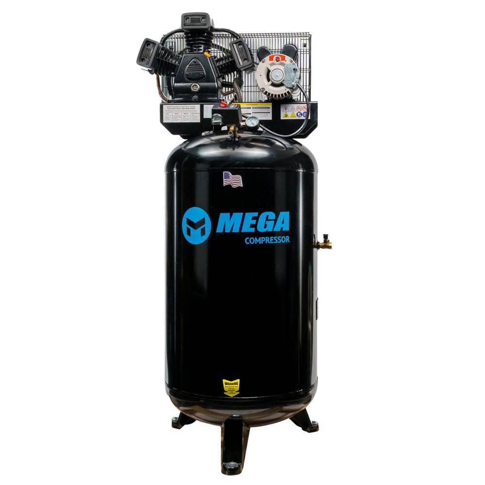 Mega Compressor 80 Gal. 5 HP 150 PSI Electric Upright Air Compressor MP ...