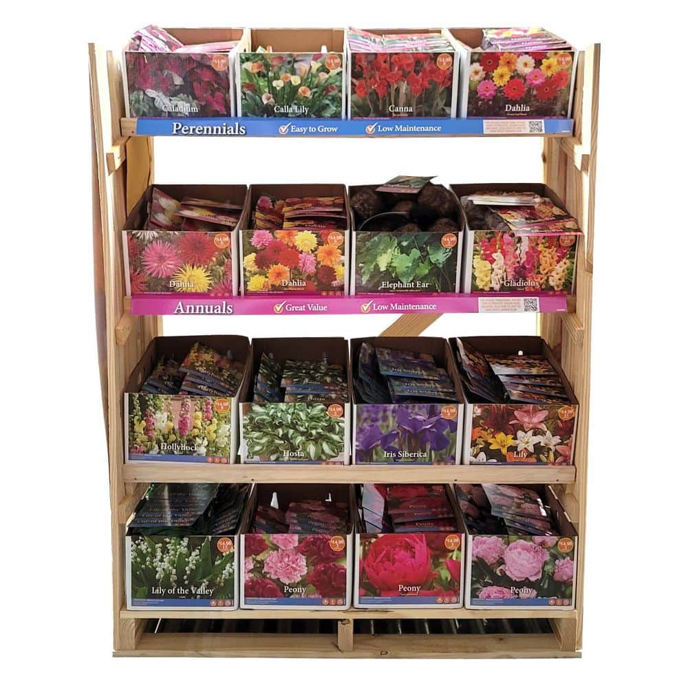 VAN ZYVERDEN Happy Together Perennials Bulb Rack 06365 - The Home Depot