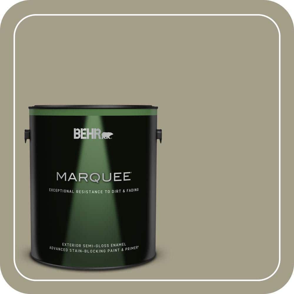 BEHR MARQUEE 1 gal. #PMD-57 Fossil Stone Semi-Gloss Enamel Exterior ...