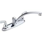 MOEN Commercial 2-Handle Low-Arc Kitchen Faucet in Chrome-8780 - The ...
