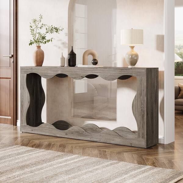 Grey farmhouse console table store