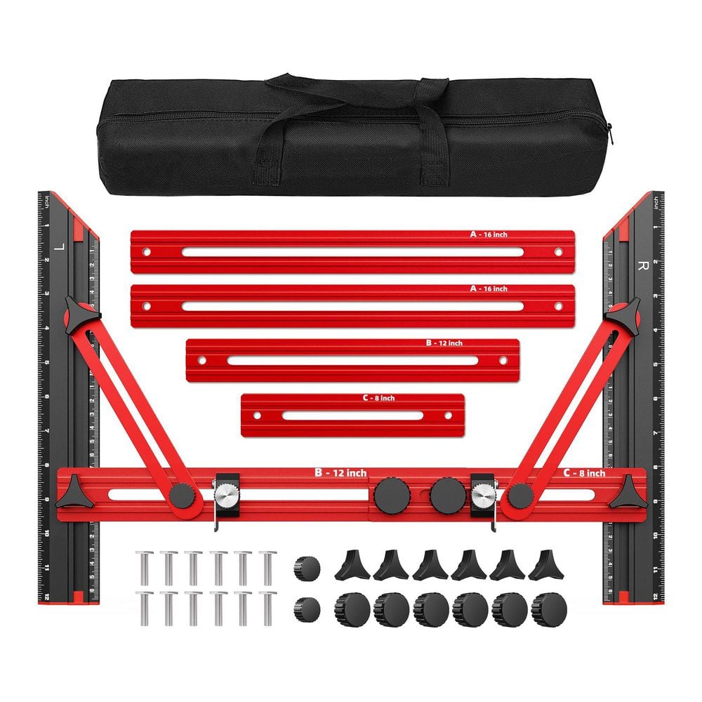 Stair Tread Template Tool w/ Triangular Structure Brace Edge Flip Stops ...