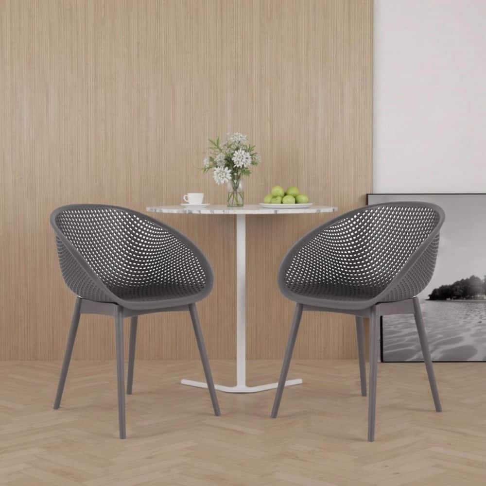 GWRGWR 2 Piece Outdoor Plastic Lounge Chairs with Stackable for Patio ...