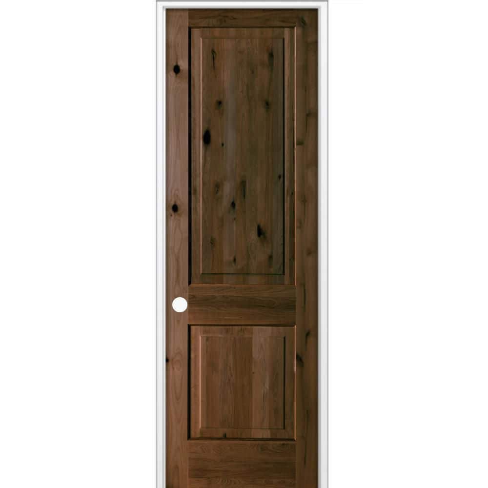 Reviews for Krosswood Doors 30 in. x 96 in. Rustic Knotty Alder 2-Panel ...
