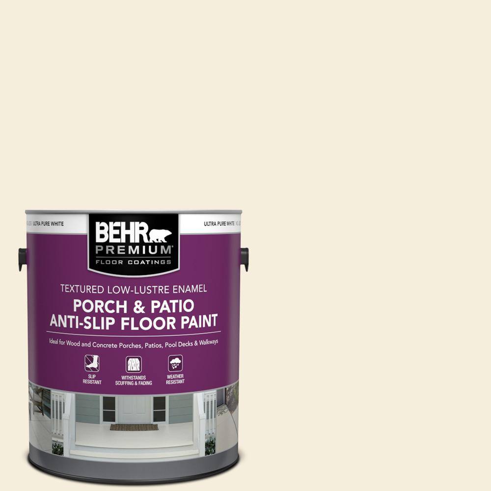 BEHR PREMIUM 1 gal. #W-D-300 Eggshell Cream Textured Low-Lustre Enamel ...