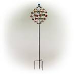 Alpine Corporation 71 in. Tall Orbital Wind Spinner Garden Stake, Multicolor BVF278 - The Home Depot