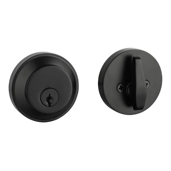 EXPLORE HARDWARE Solid Brass Matte Black Keyed Single Cylinder Entry ...