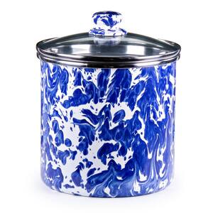 Golden Rabbit Solid Red Porcelain-coated Steel Enamelware Canister with ...