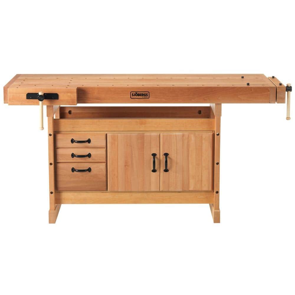 Sjobergs Scandi Plus 6 ft. x 1 in. Workbench with Storage Cabinet Combo ...