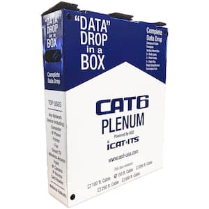 iCAT-ITS Data Drop-in-a Box Cat5e 100 ft. Plenum Kit DDB-C5E-100-CMP-BU ...