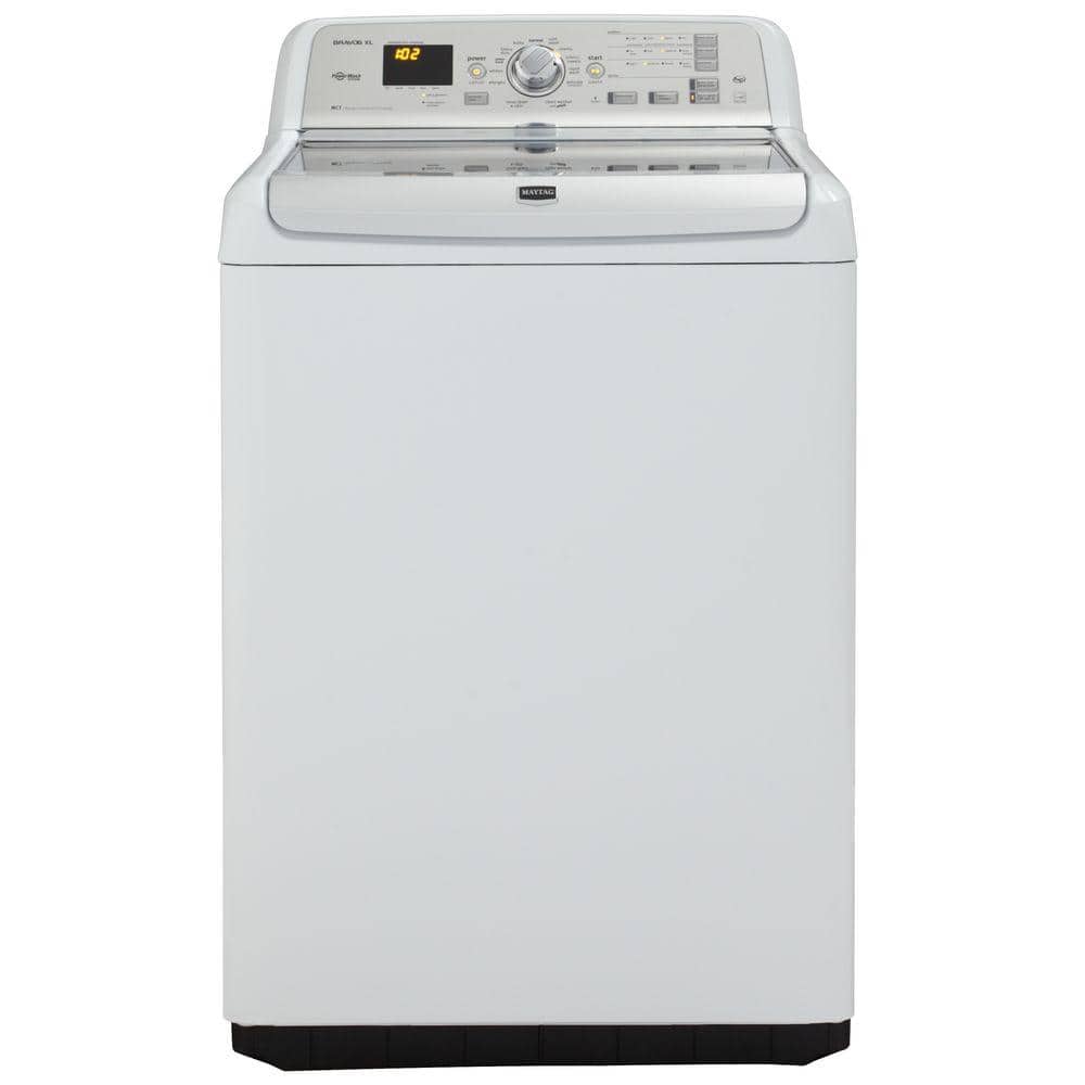 Maytag Bravos XL 4.6 cu. ft. High-Efficiency Top Load Washer in White ...