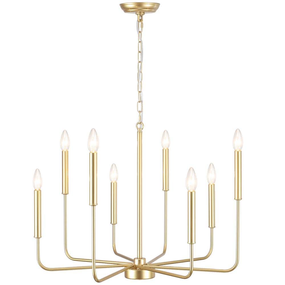 LWYTJO Mercer 8-Light Gold Classic/Traditional Chandelier for Living ...
