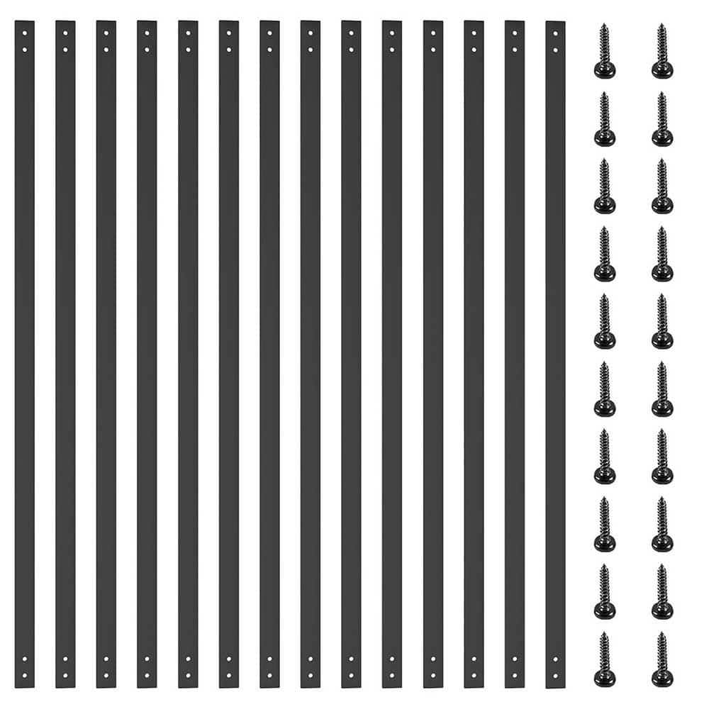 Afoxsos Heavy Duty Cast Iron Flat Straight Deck Balusters 32.25x1 with ...