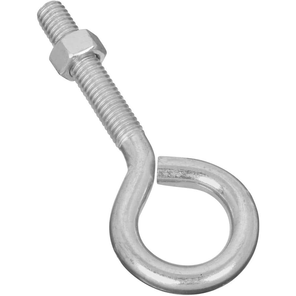 National Hardware 3/8 in. x 4 in. Zinc Plated Eye Bolt with Hex Nut ...