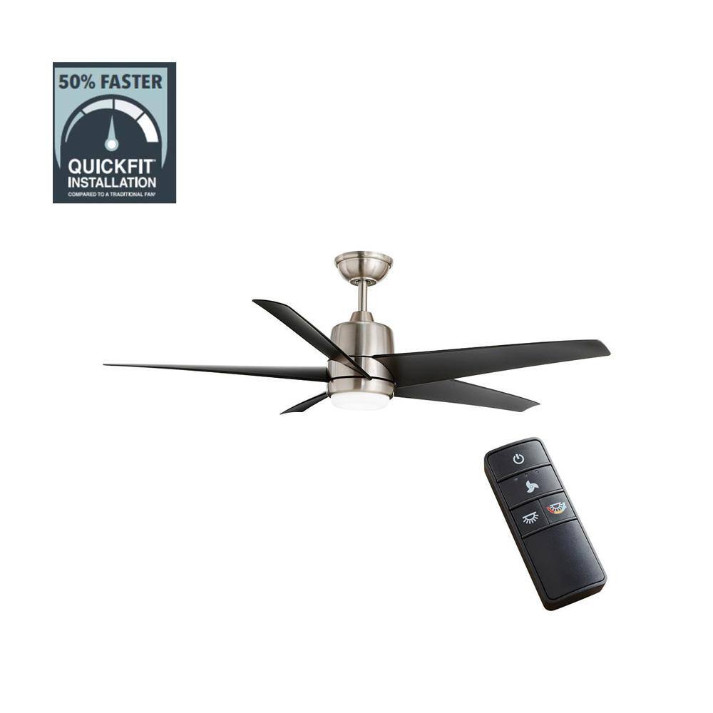 Hampton Bay Mena 54 in. White Color Changing Integrated LED Indoor ...