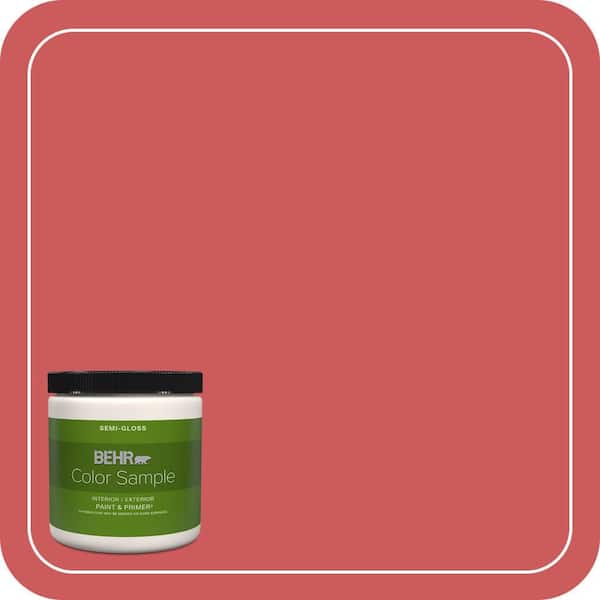 BEHR PREMIUM PLUS 8 oz. #P160-5 Pinkadelic Semi-Gloss Interior/Exterior ...