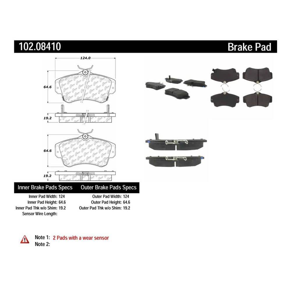 Centric Parts Disc Brake Pad Set 102.08410 - The Home Depot
