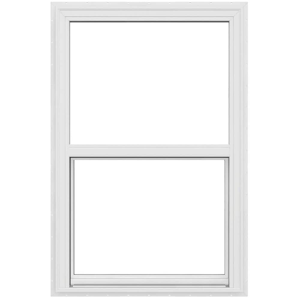 JELD-WEN V-2500 Series 23.5 in. x 35.5 in. Single Hung Vinyl Low-E ...