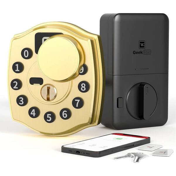 WRIGHTMASTER 3 in 1 Aluminum Smart Lock Deadbolt with App Biometric ...