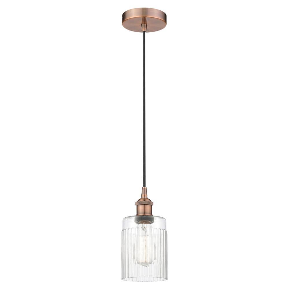 Innovations Hadley 60-Watt 1-Light Antique Copper Standard Mini Pendant ...