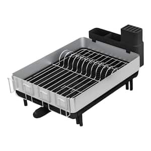 Wudkey Black Dish Drying Rack, Expandable Dish Rack for Kitchen Counter ...