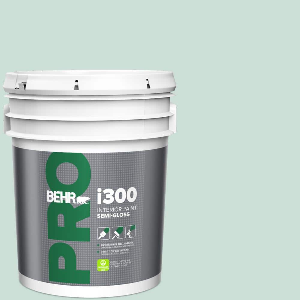 BEHR PRO 5 gal. #M430-2 Ice Rink Semi-Gloss Interior Paint PR37005 ...