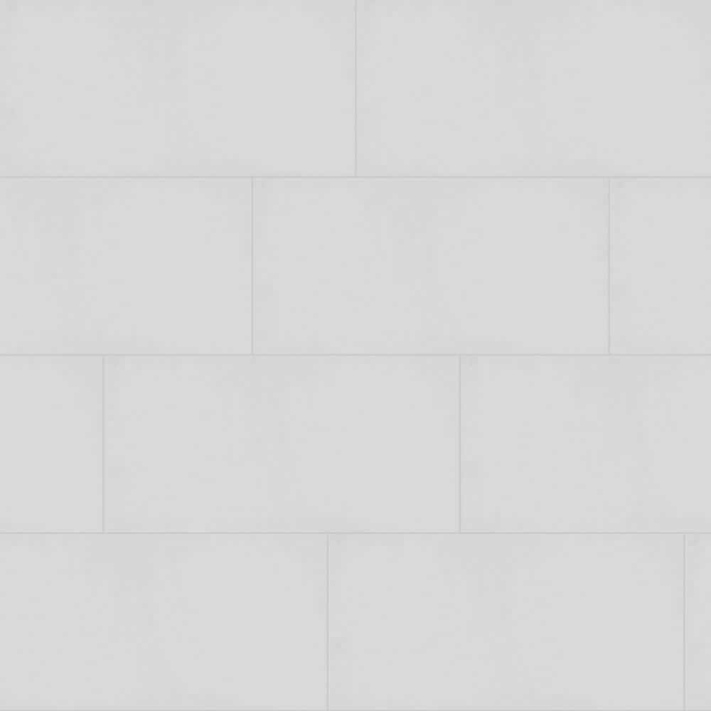 MSI Cliff White Matte White Porcelain Rectangle Tile 12 in. x 24 in ...