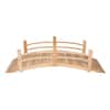 Shine Company 6 ft. Natural Cedar Wood Classic Arch Garden Bridge with ...