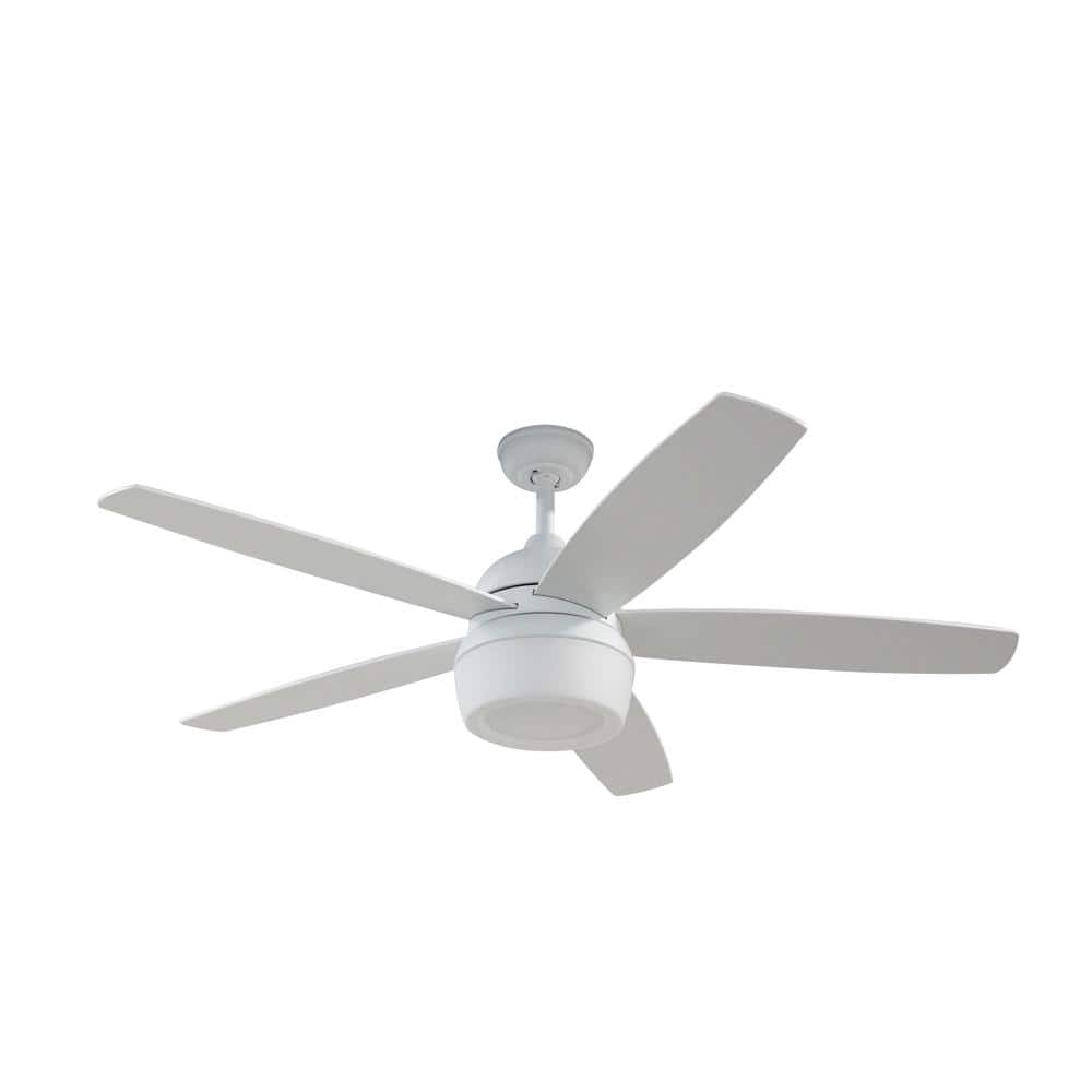 BLUE MOUNTAIN FANS Boulder 52 in. Classic Matte White Indoor Ceiling ...