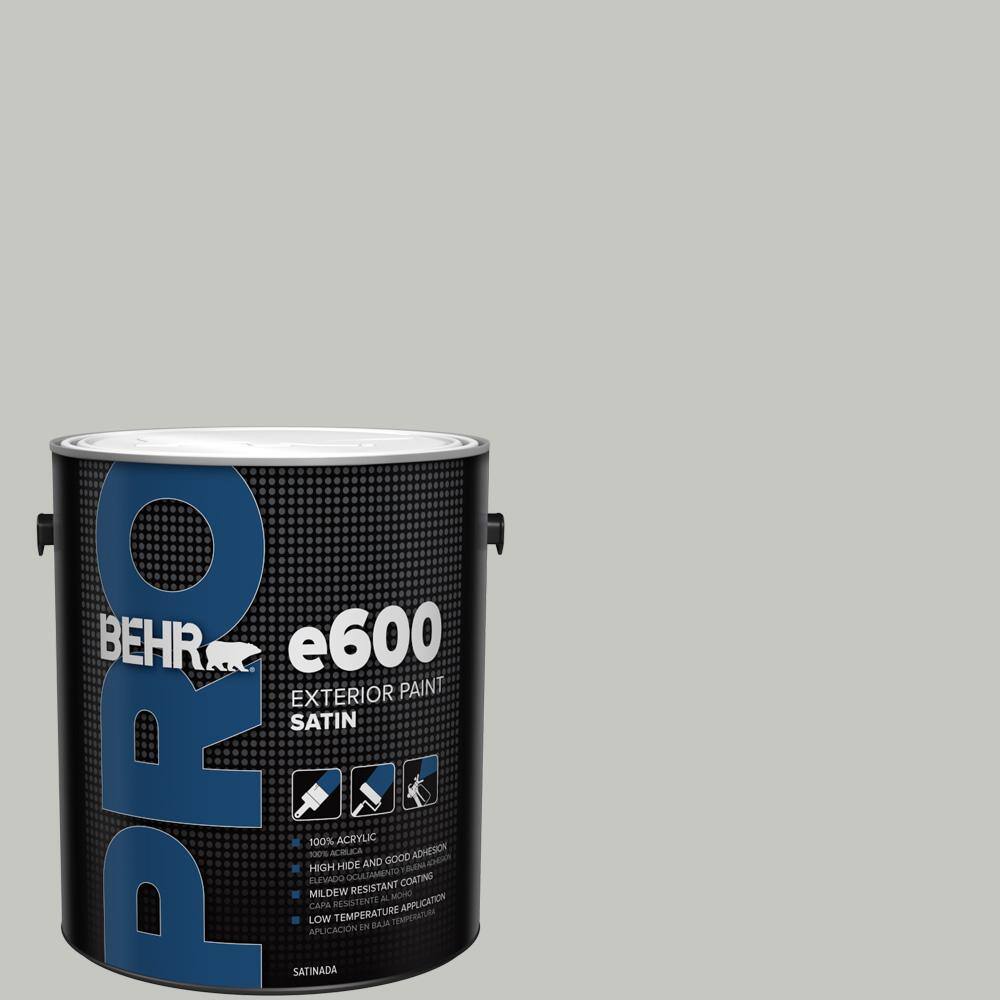 BEHR PRO 1 gal. #PPF-29 Traditional Gray Satin Exterior Paint PR64001 ...