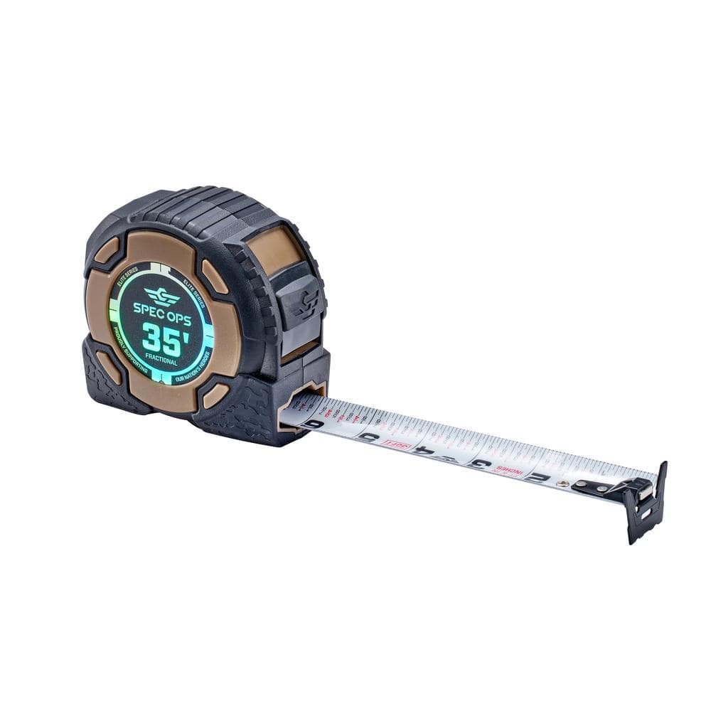 SPEC OPS 35 ft. Elite Series Magnetic Tape Measure, 1 1/4 in. Double ...