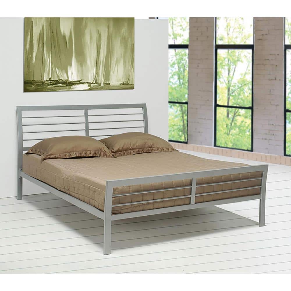 Coaster Cooper Silver Metal Frame Full Platform Bed 300201F - The Home ...