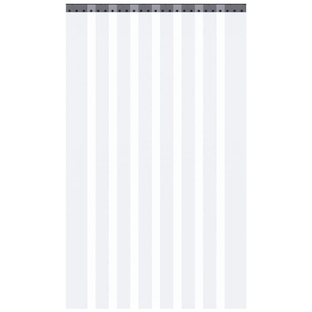 Aleco Luxe Collection 4 ft. x 7 ft. Frost PVC Strip Door Kit 456500 ...