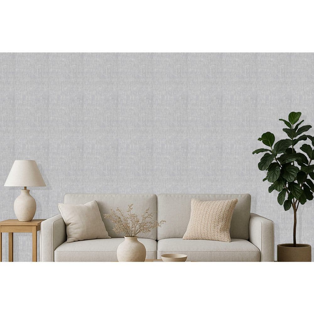 Walls Republic Silver Bullet Linen Weave Print Non Woven Non-Pasted ...
