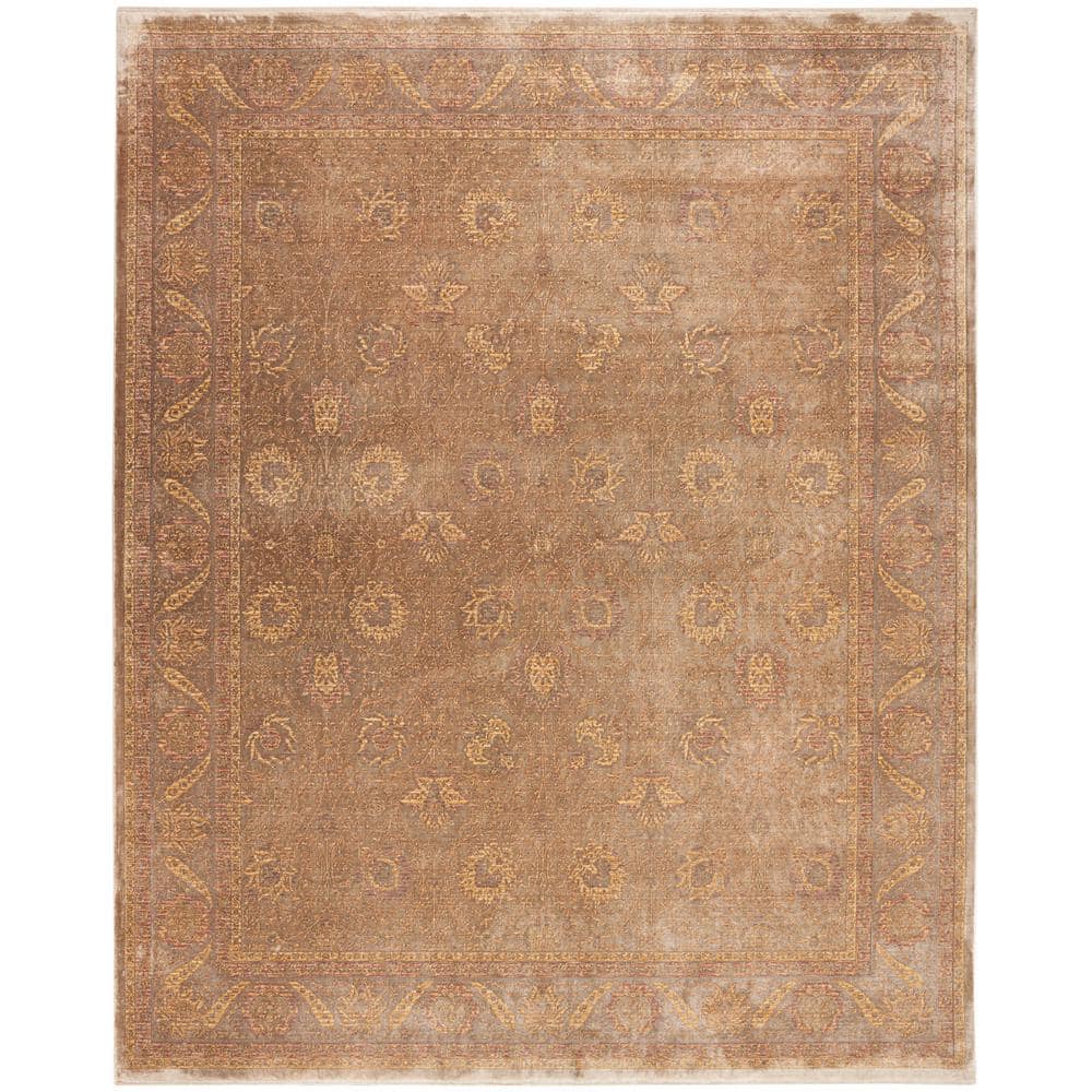 Nourison Luxurious Taupe 9 ft. x 12 ft. Distressed Traditional Area Rug ...