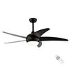 Edvivi 52 in. Integrated LED Indoor Matte Black 5-Blade Ceiling Fan ...