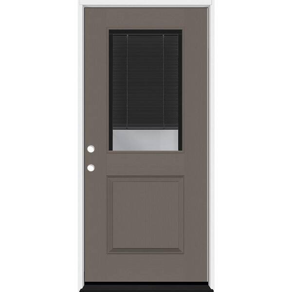 Steves & Sons Legacy 34 in. x 77 in. Full Lite Clear Glass Noir ...