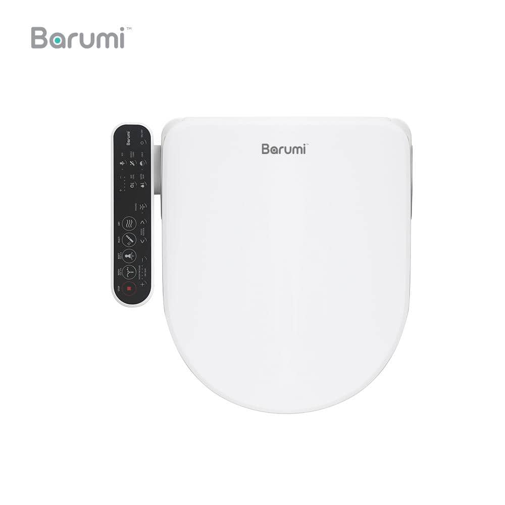 EasyFlex Barumi Electric Bidet Seat for Round Toilets in White with ...