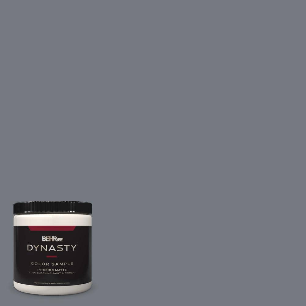 BEHR DYNASTY 8 oz. #N510-5 Liquid Mercury color One-Coat Hide Matte ...