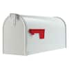 Architectural Mailboxes Elite White, Medium, Steel, Post Mount Mailbox ...