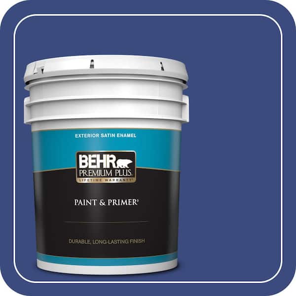 BEHR PREMIUM PLUS 5 gal. #P530-7 Tanzanite Satin Enamel Exterior Paint ...