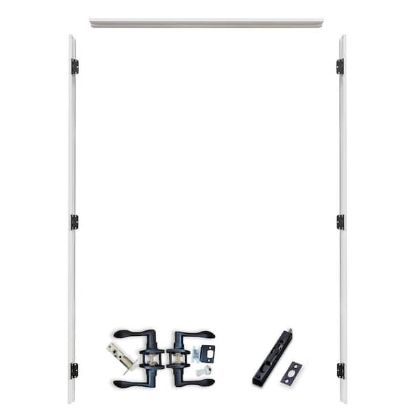 ARK DESIGN 72 in. x 80 in. Primed Wood Knock Down Door Frame 3-Piece ...
