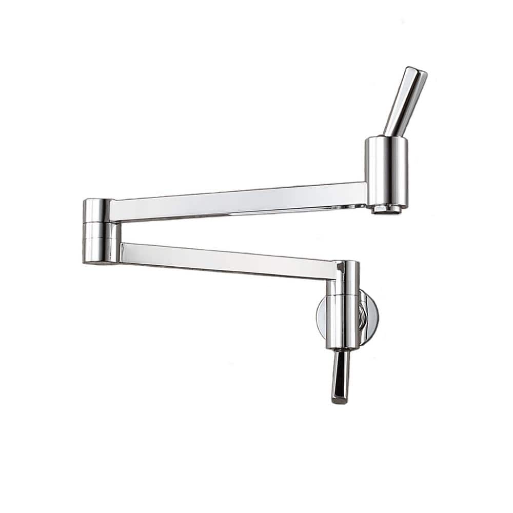 ALEASHA Wall Mounted Pot Filler Faucet with Stretchable Double Joint ...