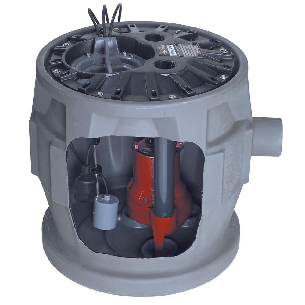 Liberty Pumps Pro380-Series 1 HP Sewage Pump Package with 10 ft. Cord ...