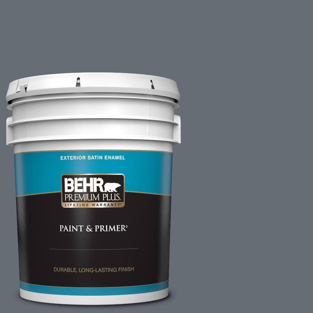 BEHR PREMIUM PLUS 5 gal. #PPU26-22 Summer Storm Satin Enamel Exterior ...