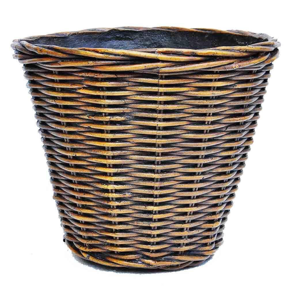 MPG 22 in. Dia Wicker Composite Woven Look Pot PC7138WSW - The Home Depot