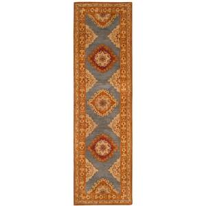 SAFAVIEH Heritage Rust/Beige 3 ft. x 6 ft. Border Runner Rug HG734D-26